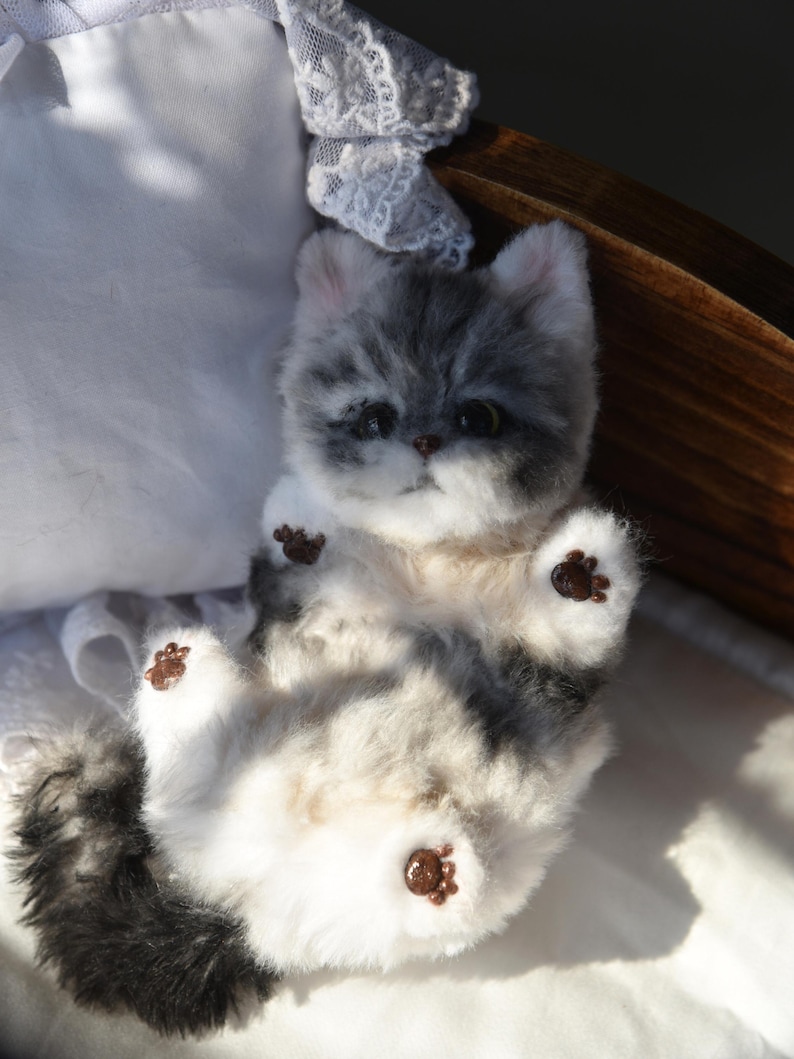 Custom Cat Plush Realistic Kitten Toy Handmade Simulated Plush ...