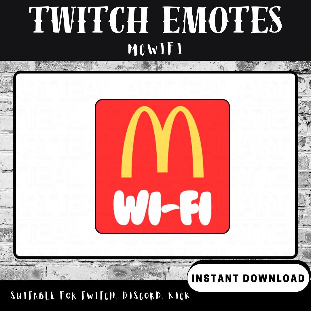 Mcdonalds Wifi Emote- for Twitch/discord/kick Png No Background - Etsy