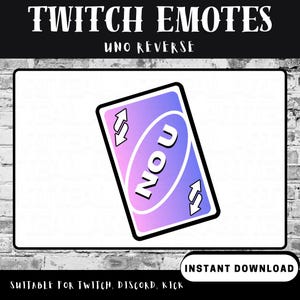 No U- Uno Reverse Meme Emote- Twitch/discord/kick - Etsy