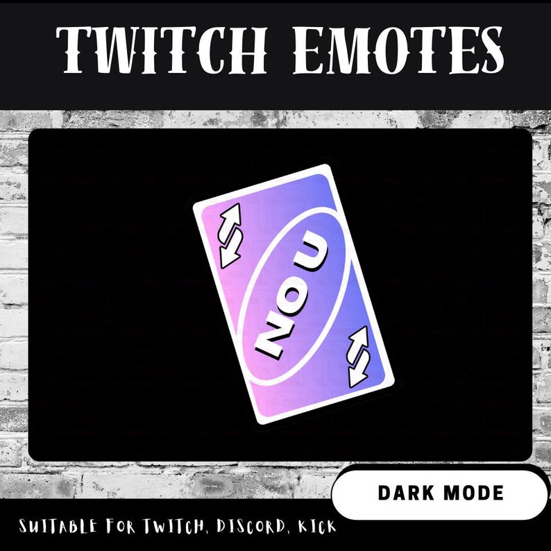 No U- Uno Reverse Meme Emote- Twitch/discord/kick - Etsy