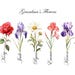 Personalised Birth Flower, Family Birth Flowers. - Etsy