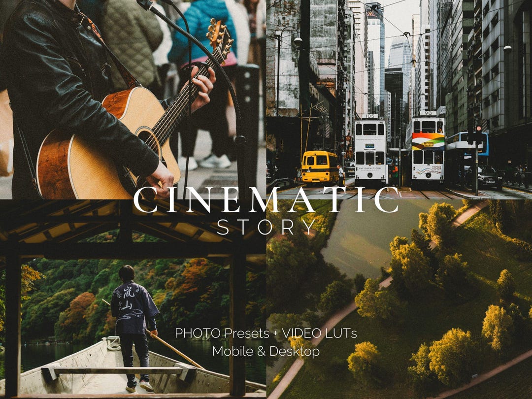 8 Cinematic Story Lightroom Presets and Luts, Moody Vibes Tones ...