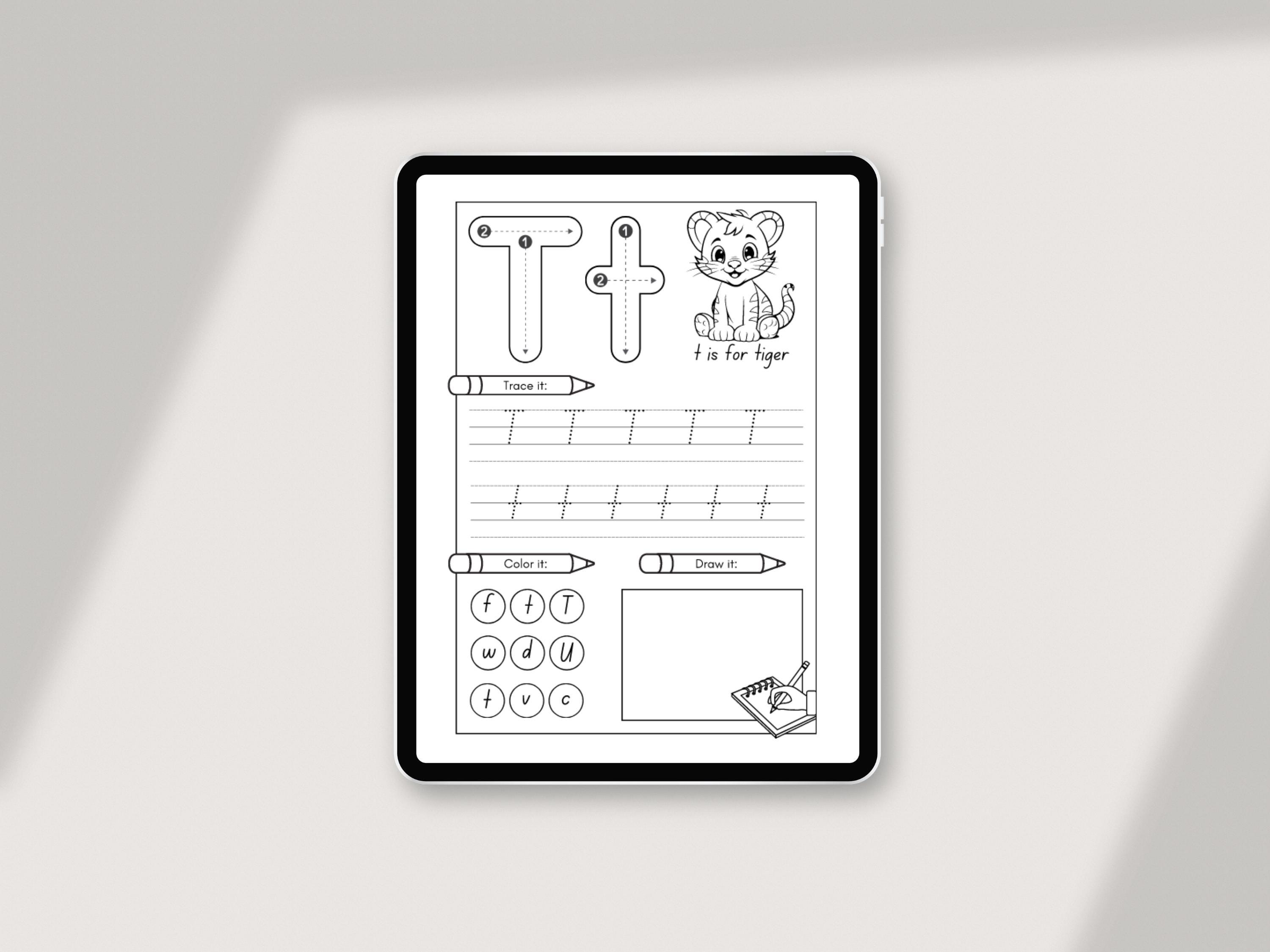 Animal-themed Letter Tracing Activity for Kids, Fun Alphabet Practice ...