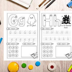 Halloween Alphabet Tracing Worksheets, Fun Spooky Letters, Printable ...