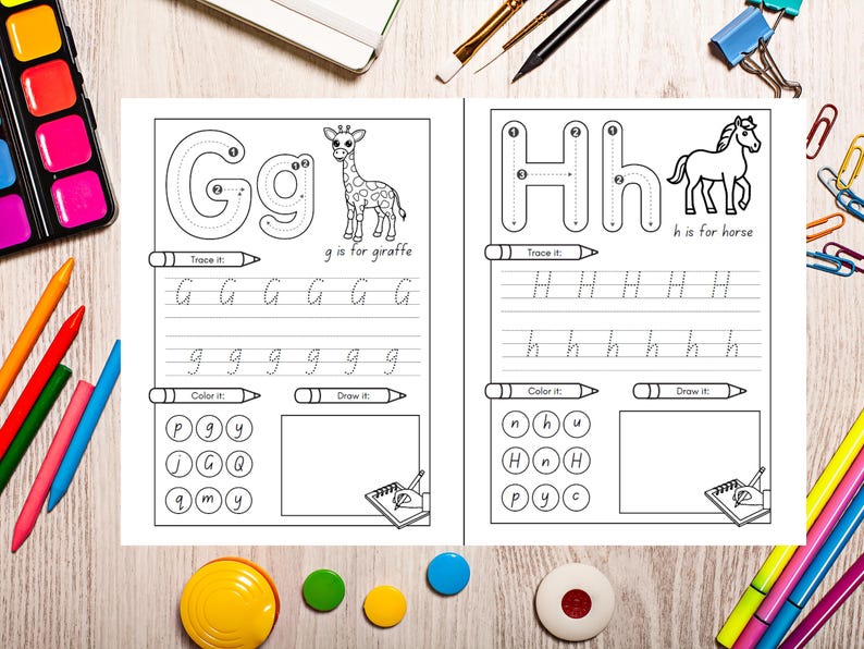 Animal-themed Letter Tracing Activity for Kids, Fun Alphabet Practice ...