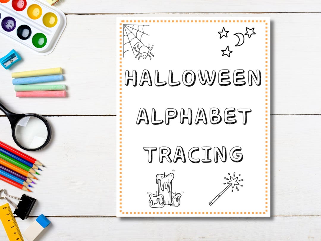 Halloween Alphabet Tracing Worksheets, Fun Spooky Letters, Printable ...