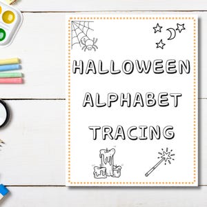 Halloween Alphabet Tracing Worksheets, Fun Spooky Letters, Printable ...