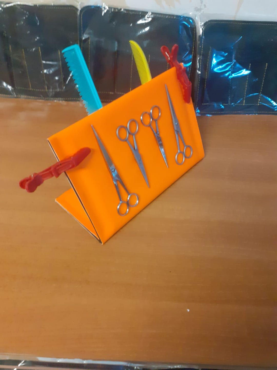 The Special Magnetic Scissors Holder for Barbers With Orange - Etsy