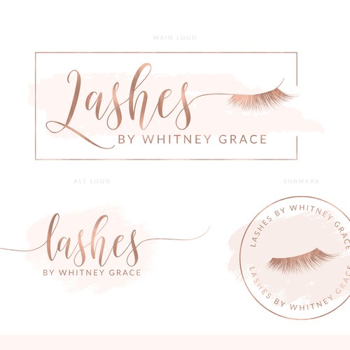 Eyelash Salon Logo Design Lash Technician Branding Kit for - Etsy