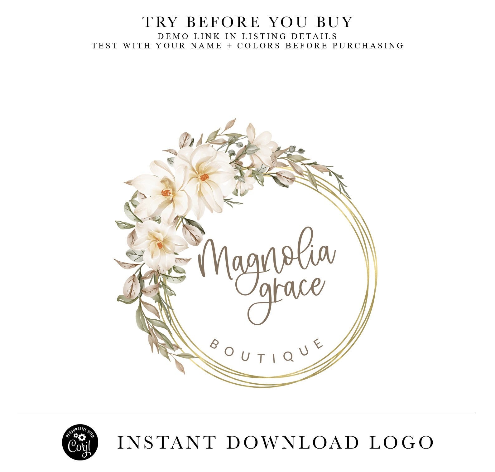 Magnolia Flower Logo