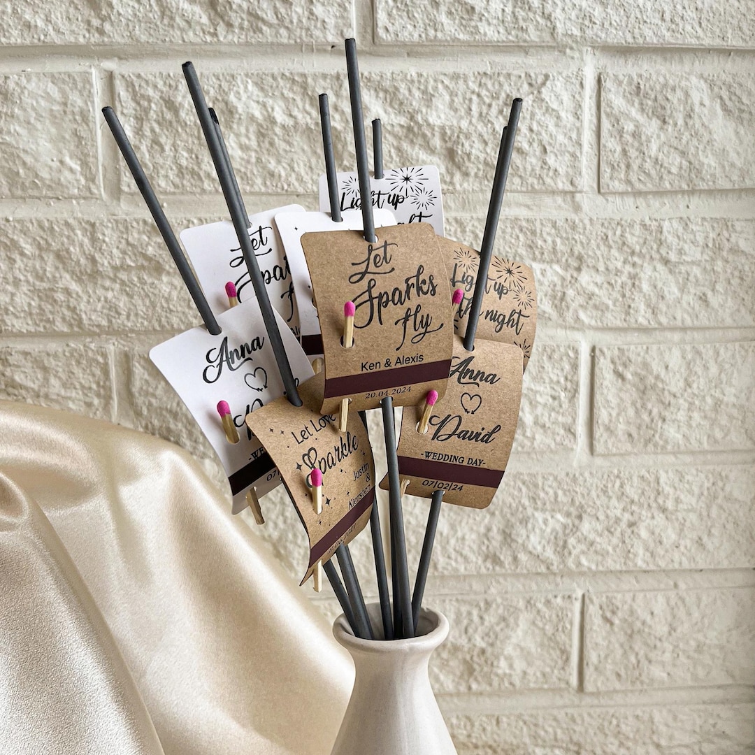 Personalized Sparkler Tags, for Wedding Birthday Party Anniversarie ...
