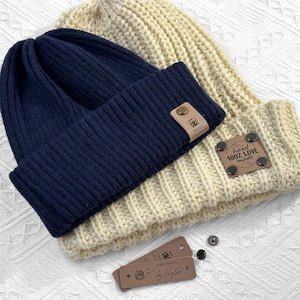 Custom Personalized Leather Labels, Leather Tags, Multi-sized Labels ...