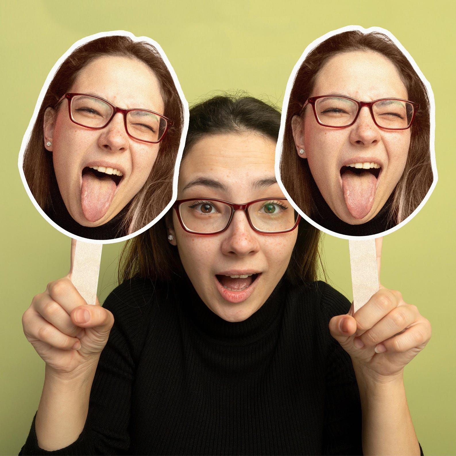 BIG Face on a Stick, Custom Photo Party Prop, Custom Face Cutout, Big ...