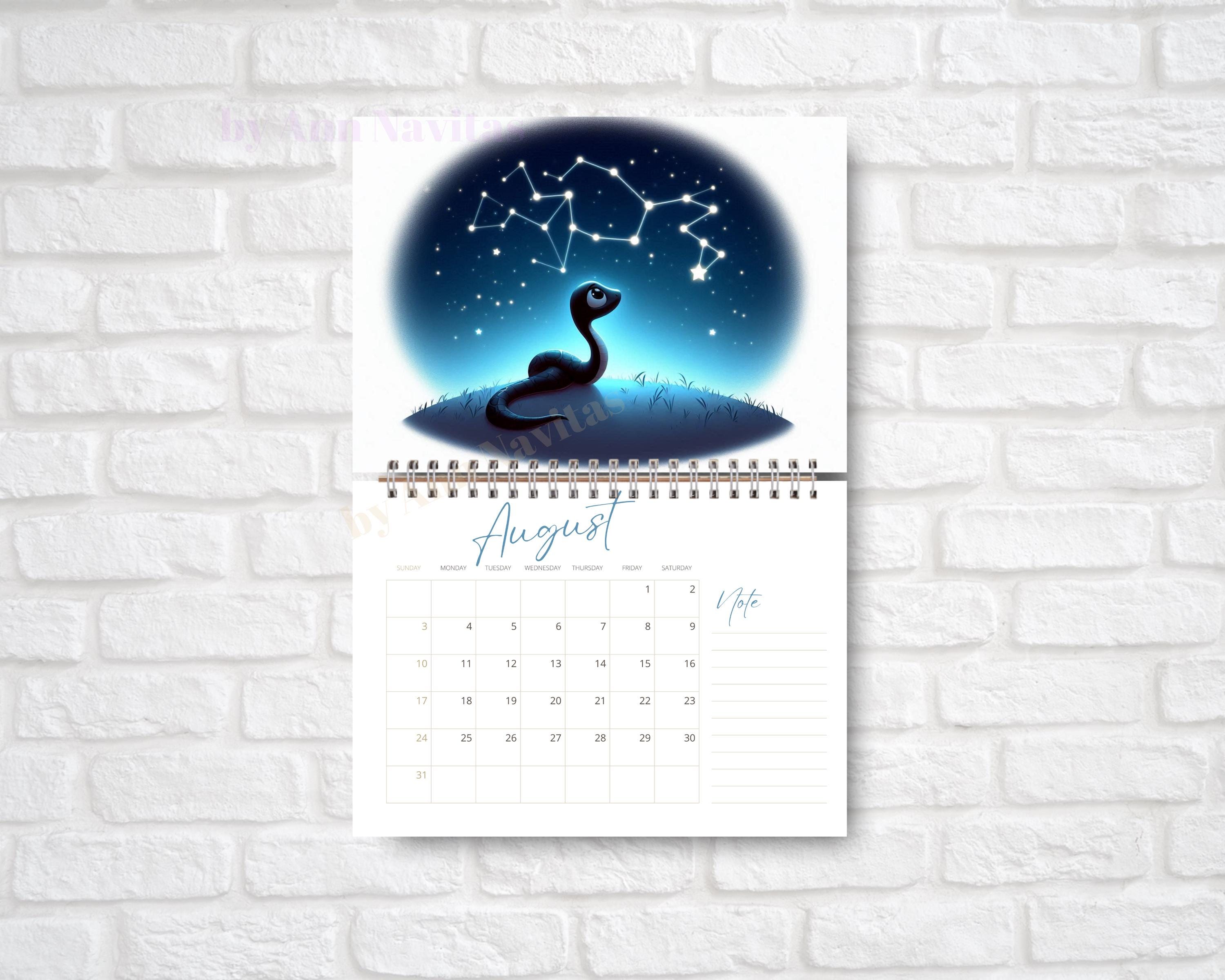 Snake 2025 Wall Calendar - Unique Animal Yearly Planner, Reptile Lover ...