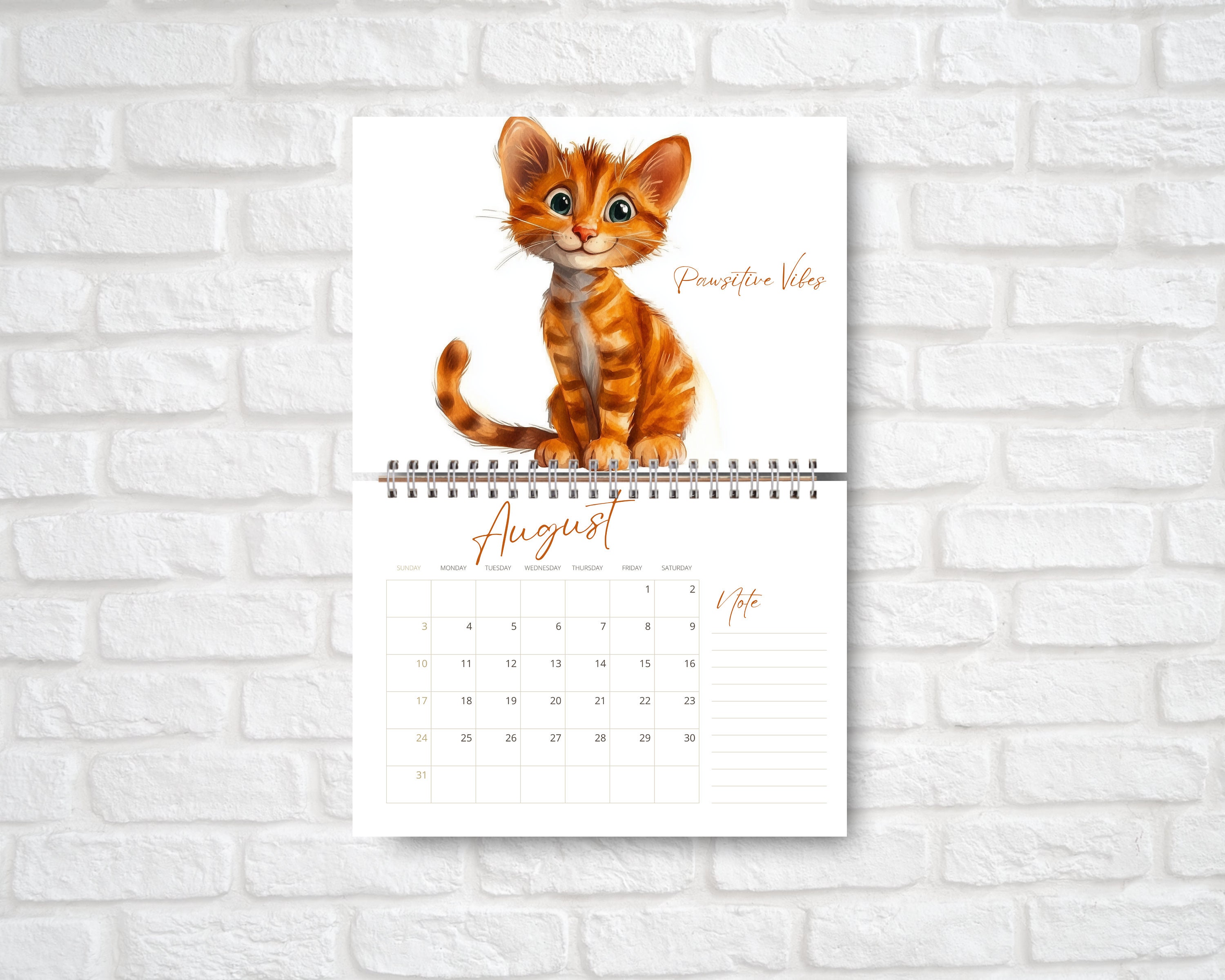 Cat-tastic 2025 Cute Cat Calendar Funny Cats Wall Calendar for Cat ...