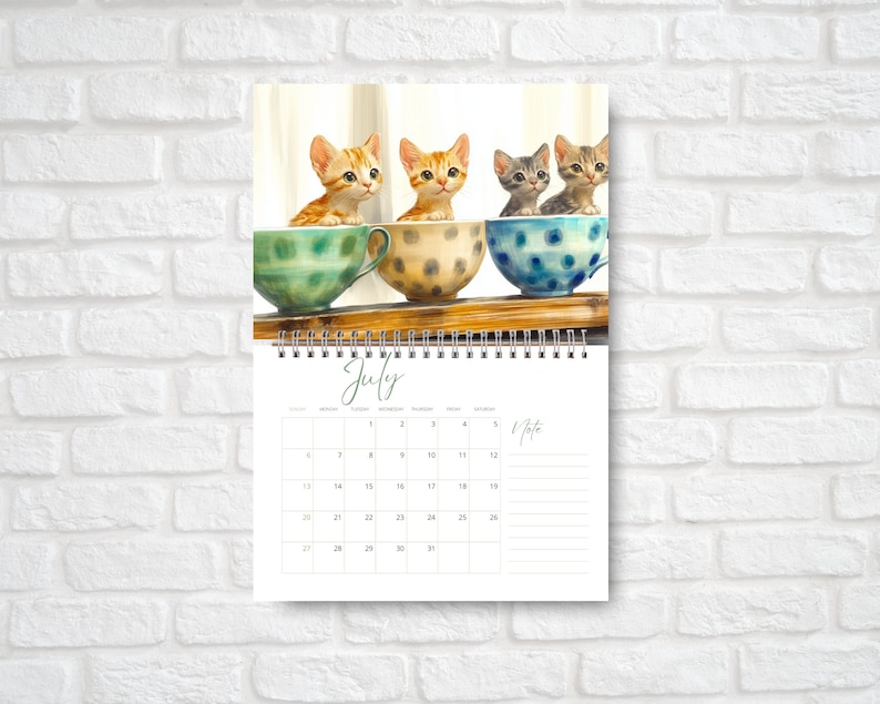 Cat-tastic 2025 Cute Cat Calendar Funny Cats Wall Calendar for Cat ...