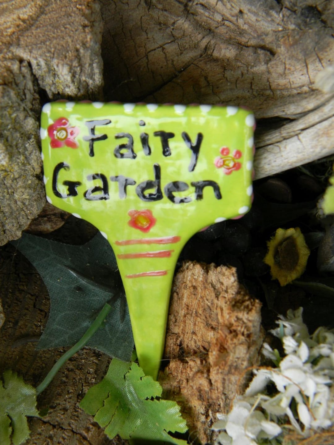 Fairy Garden Sign Miniature - Garden Sign Plant Marker - Terrarium Sign ...
