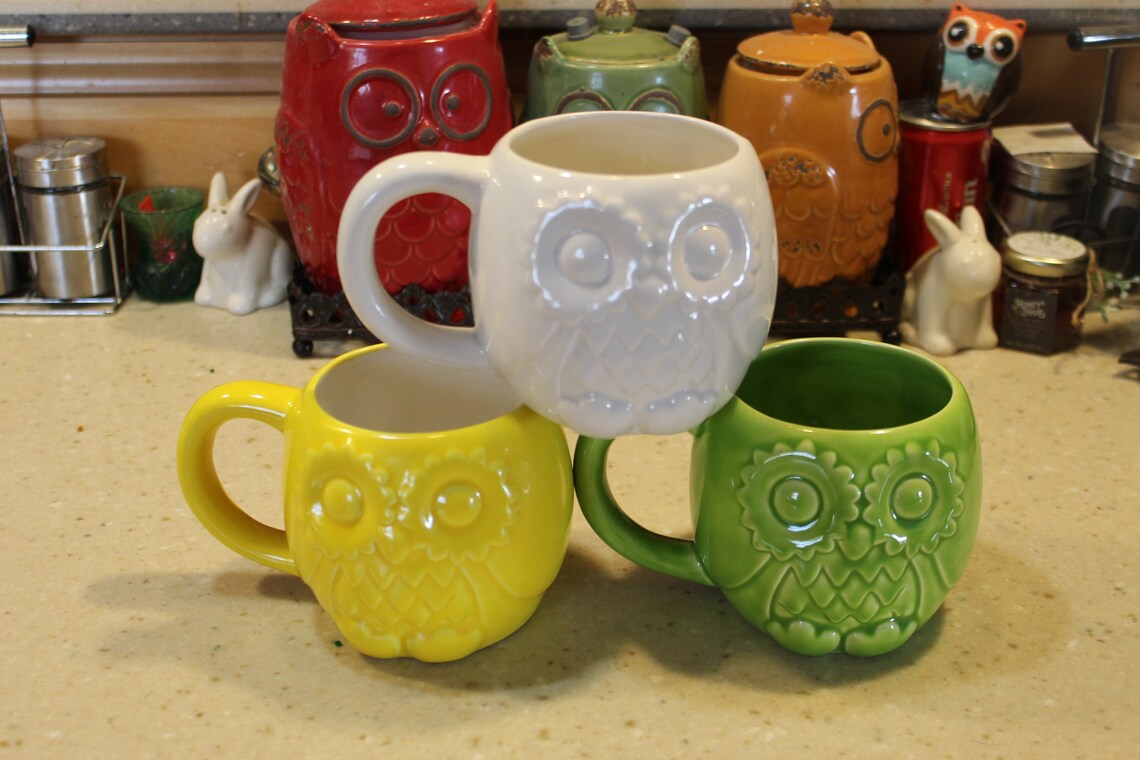 Ceramic OWL Mug Cup Coffee Tea or Decoration Kitchen - Etsy
