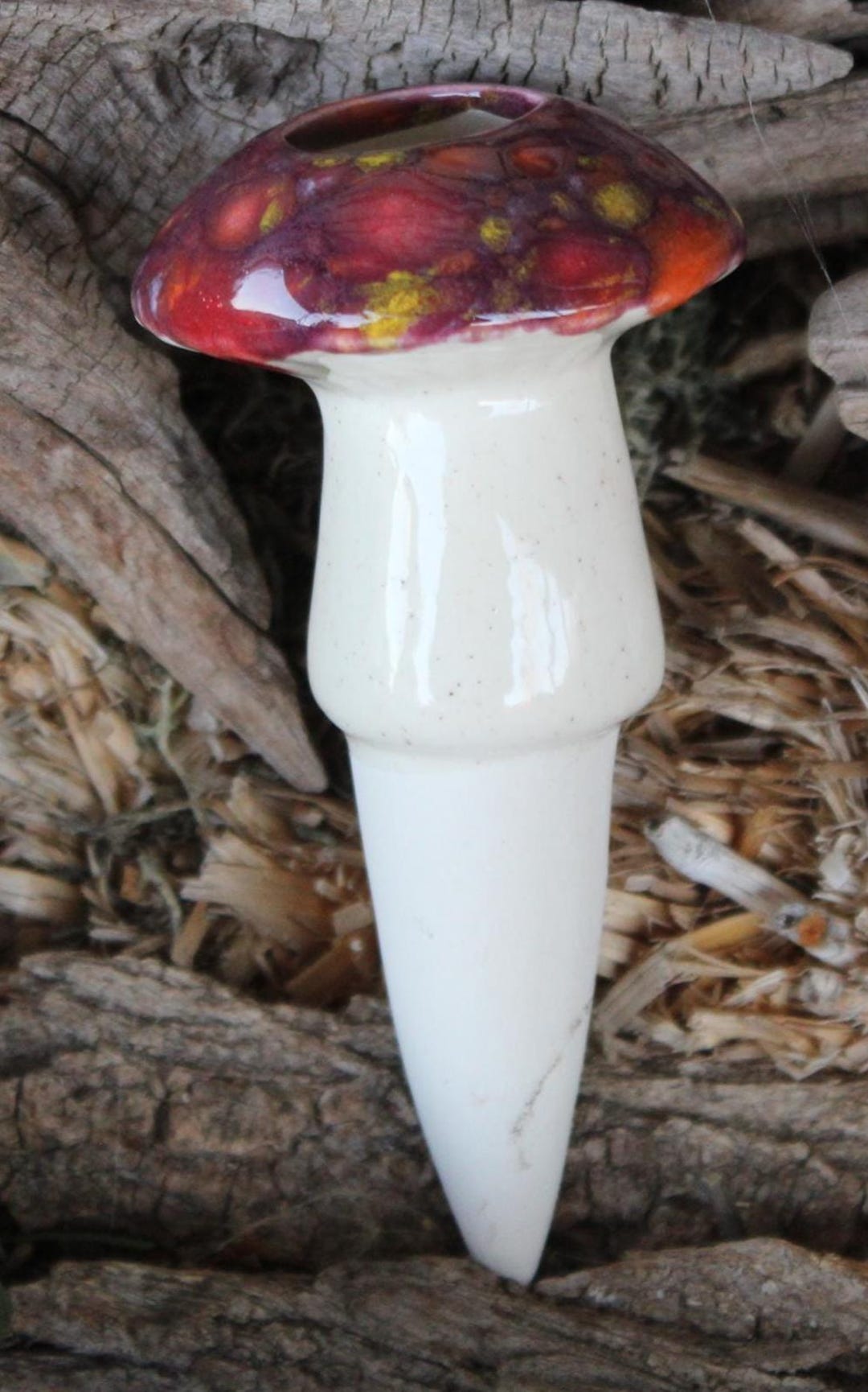 Ceramic Mushroom Water Spike Ceramic Plant Watering Tender Globe System ...