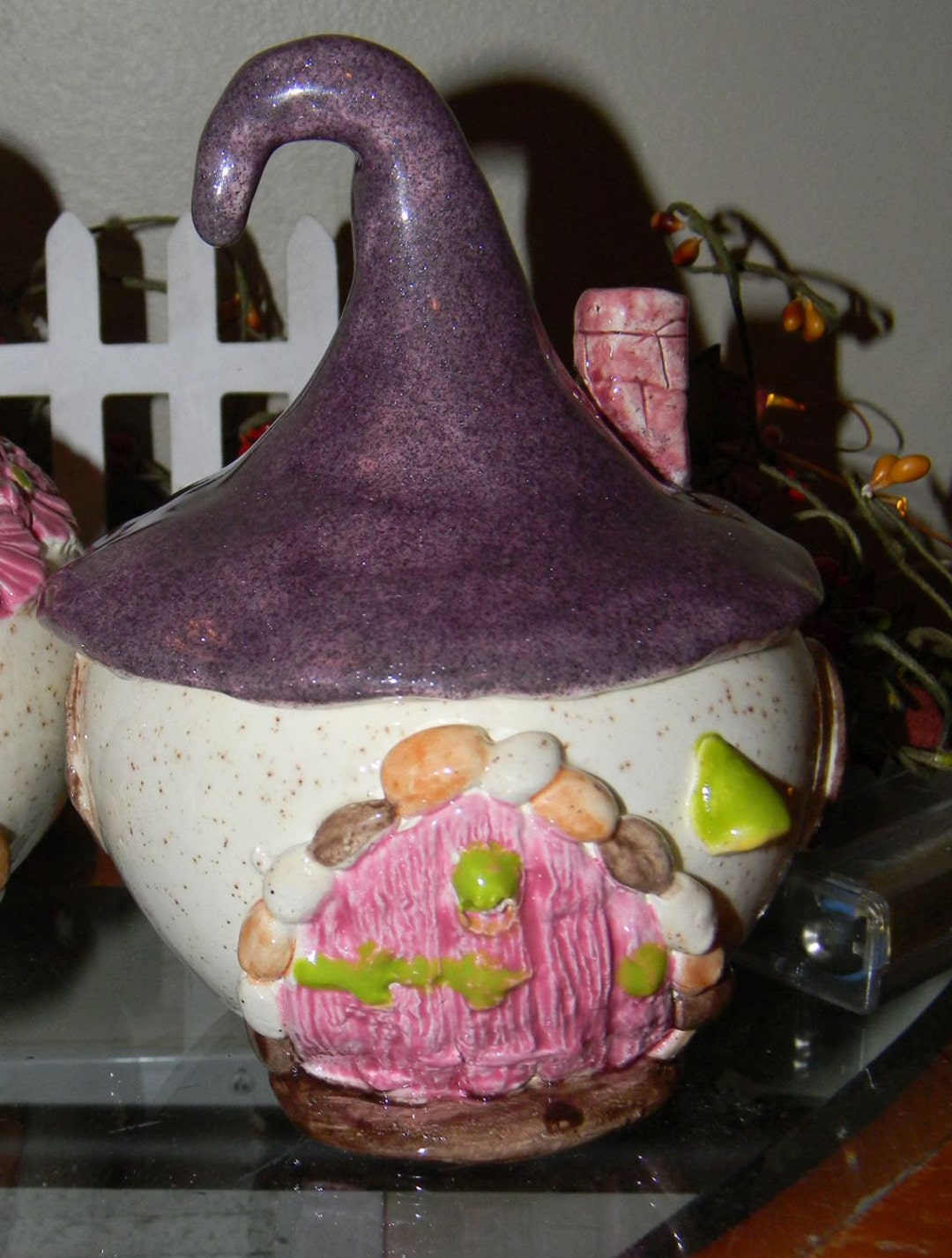 Ceramic MUSHROOM House Fairy House Bank Ceramic Fairy Home Hand Built ...