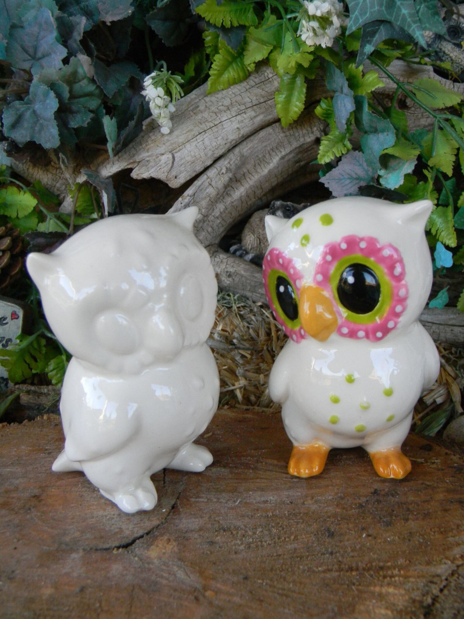 Ceramic Owl 1 Ceramic Owl White Pottery Glazed Love Owl | Etsy