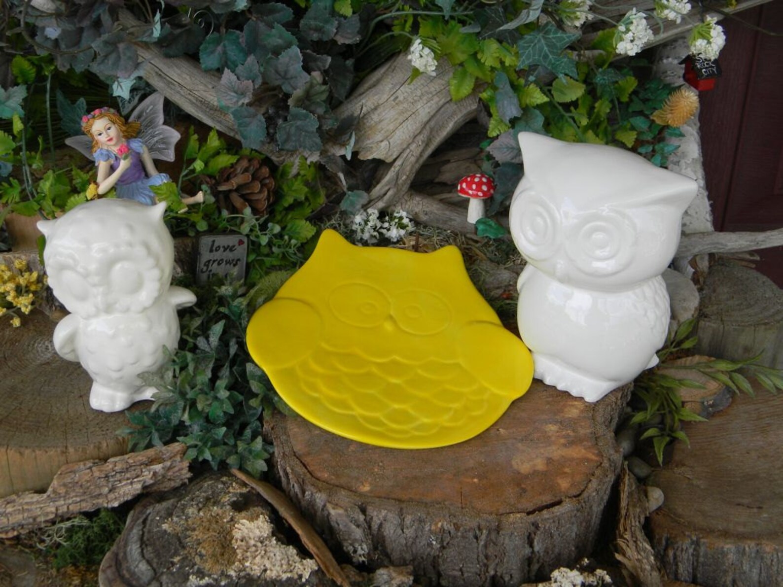 Ceramic OWL Bank Brown and Pink Retro Modern Ceramic Owl Bank Vintage ...