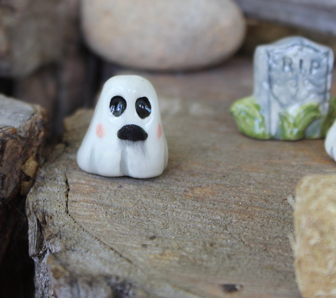Ceramic Ghost Terrarium Miniature Glazed Ceramic Hand Made #2 - Etsy