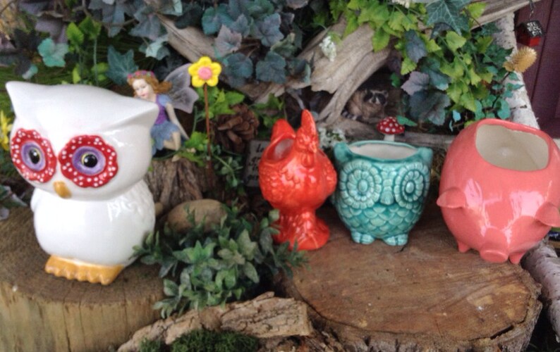 OWL Bank White Retro Modern Ceramic Owl Bank Vintage Design - Etsy