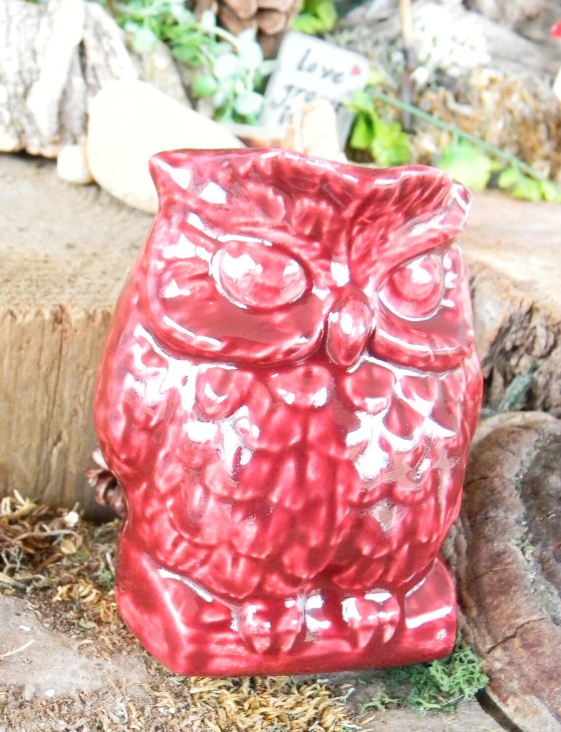 Ceramic Owl Modern Vase Ceramic Glazed Horned Hoot Owl Home - Etsy