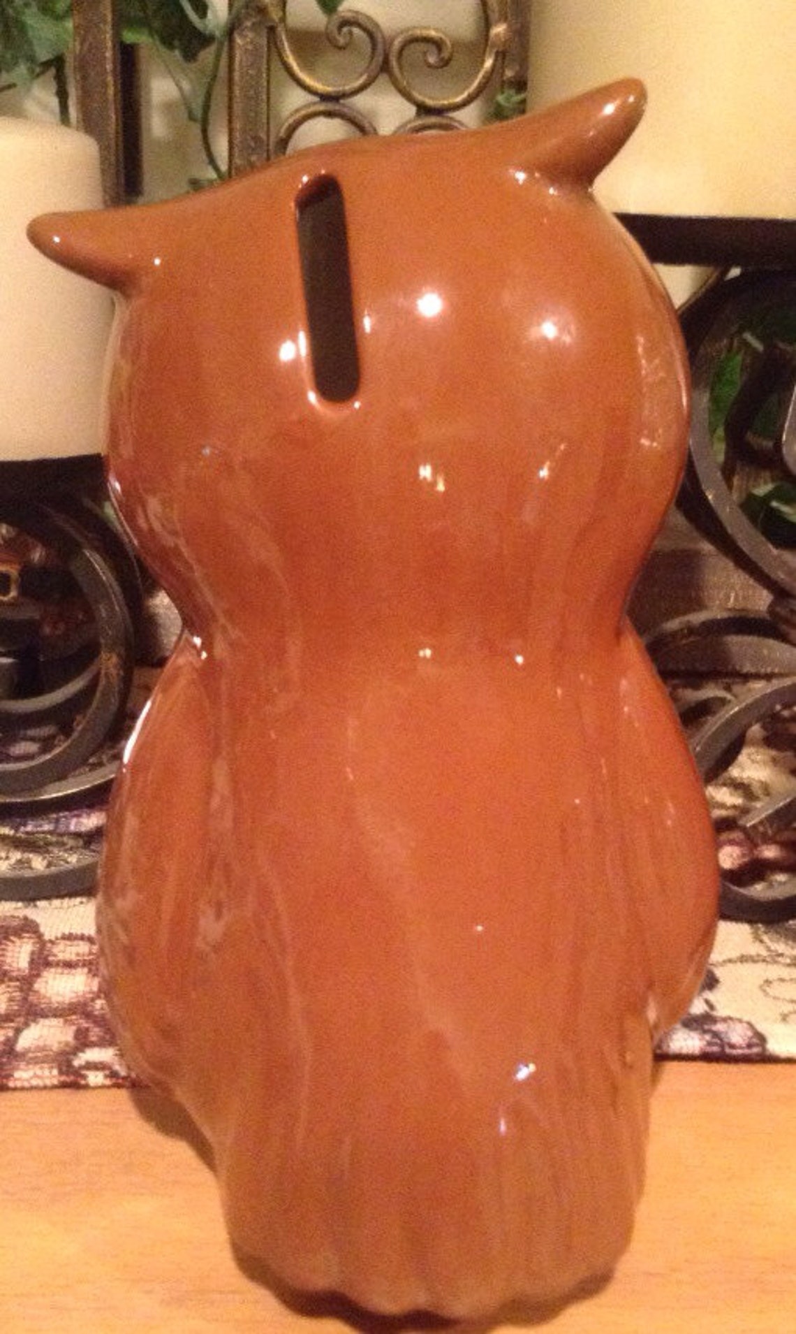 OWL Bank Ceramic Glazed Hootie Owl ...owlet Baby Shower Nursery Hoot ...