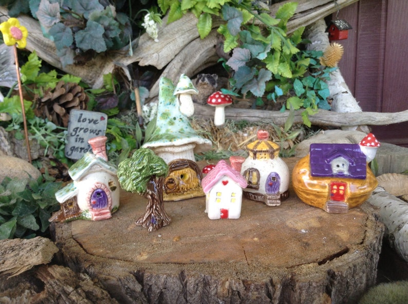 Ceramic Terrarium Willow Tree Evergreen Miniatures Ceramic Clay ...
