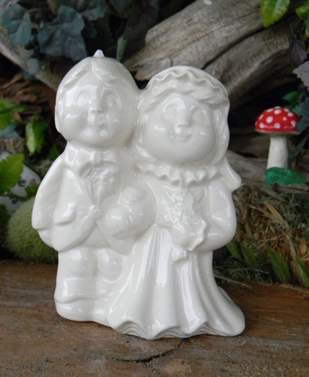 Wedding Cake Topper Man Woman Ceramic Glazed - Etsy