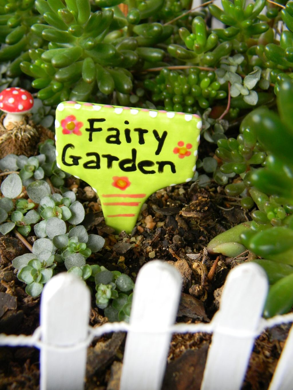 Fairy Garden Sign Miniature - Garden Sign Plant Marker - Terrarium Sign ...