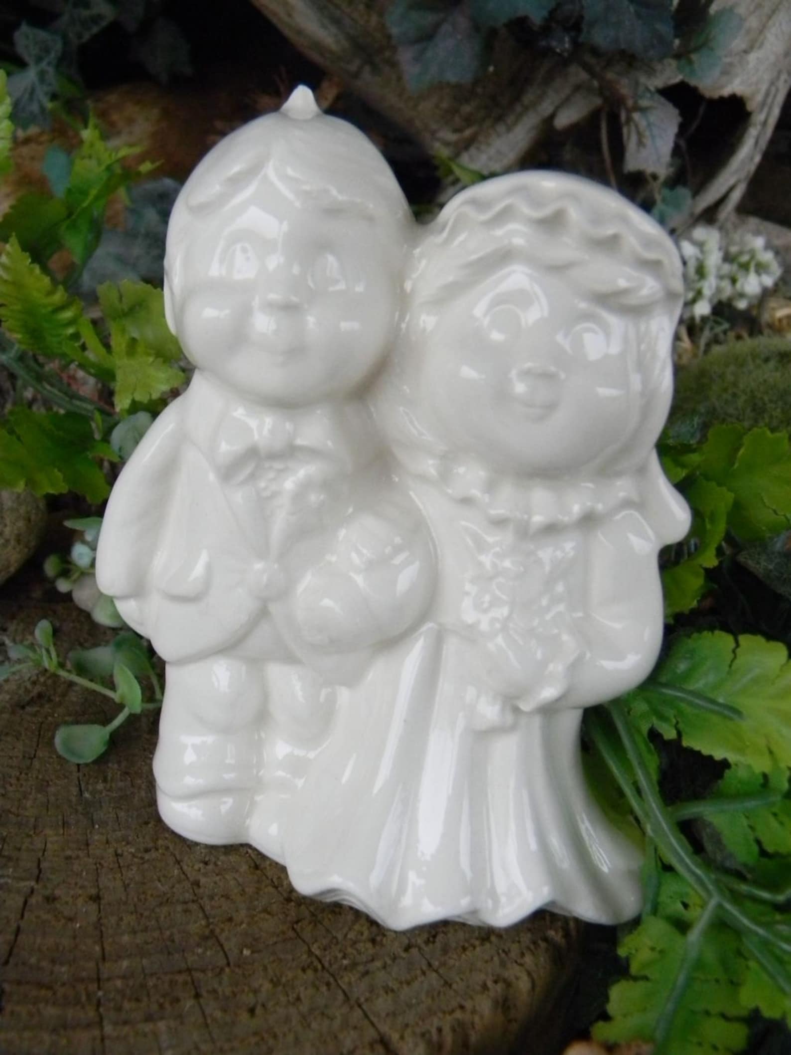 Wedding Cake Topper Man Woman Ceramic Glazed - Etsy