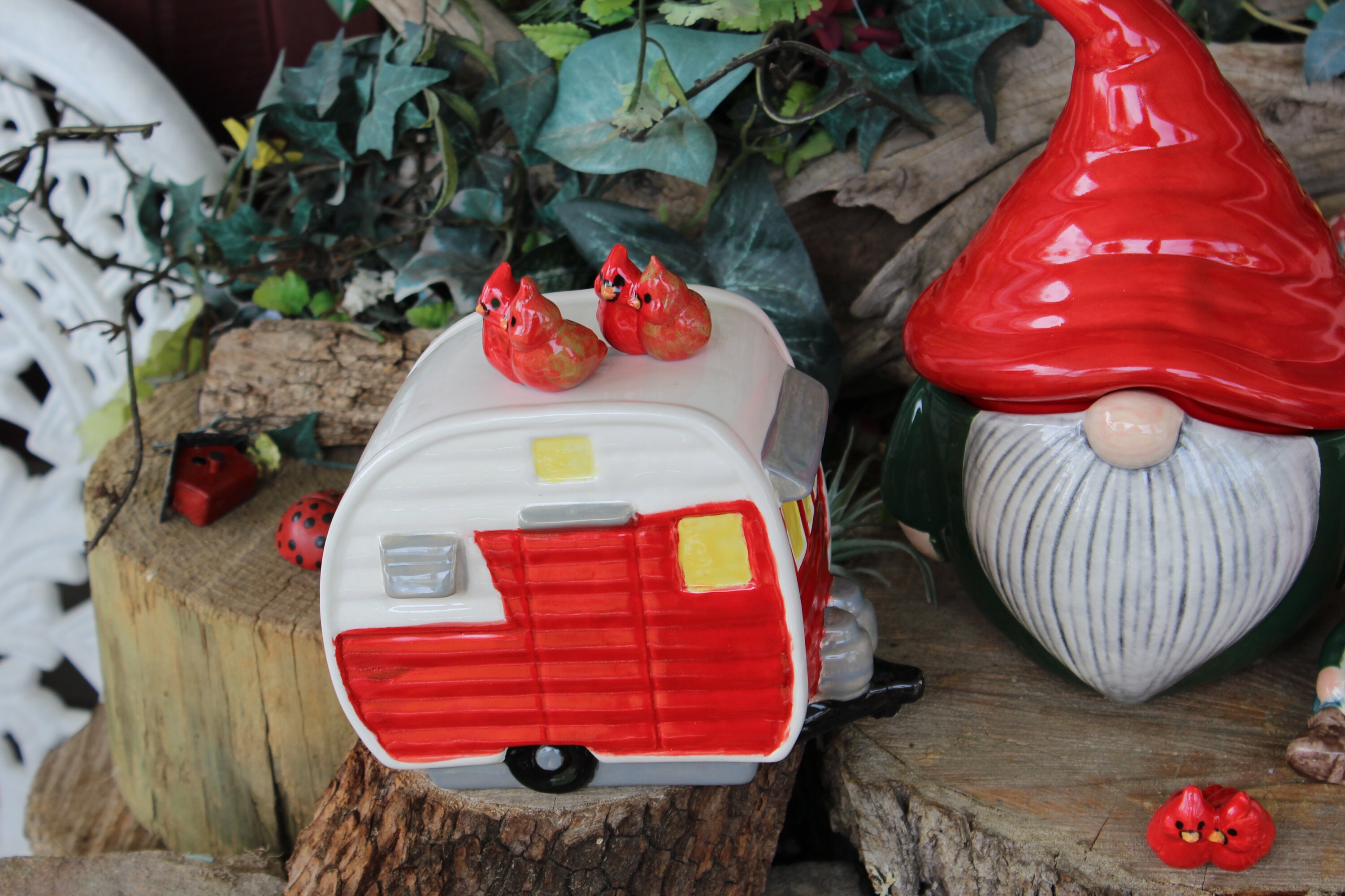 Camper Fairy House Ceramic Skamper Rv Bank Fantasy Fairy Room Decor ...