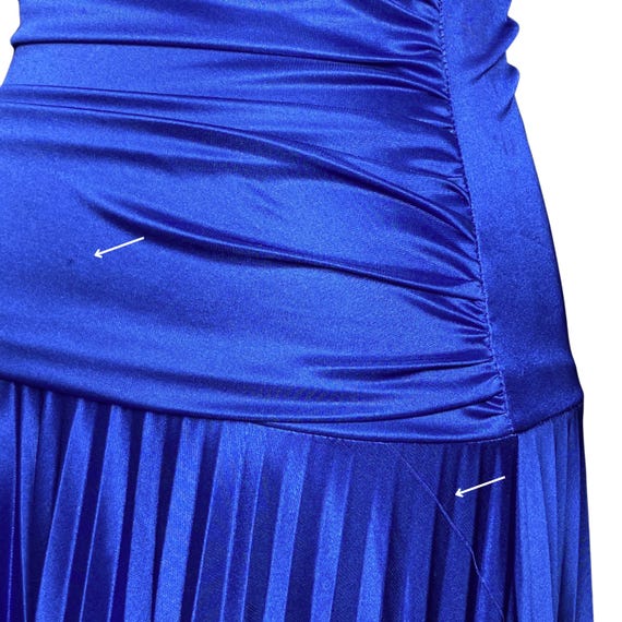 Vintage Y2K Royal Blue Drop Waist Prom Pageant Dress.… - Gem