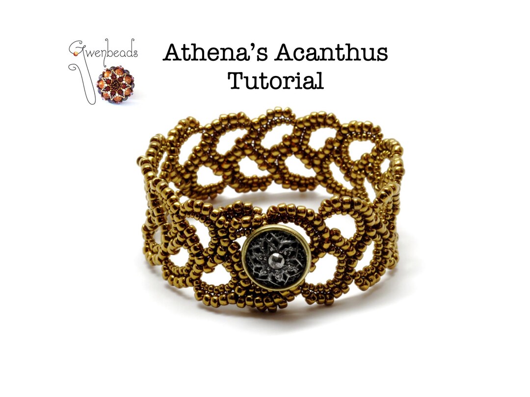 Tutorial Athena's Acanthus Bracelet Beaded With Herringbone Weave - Etsy