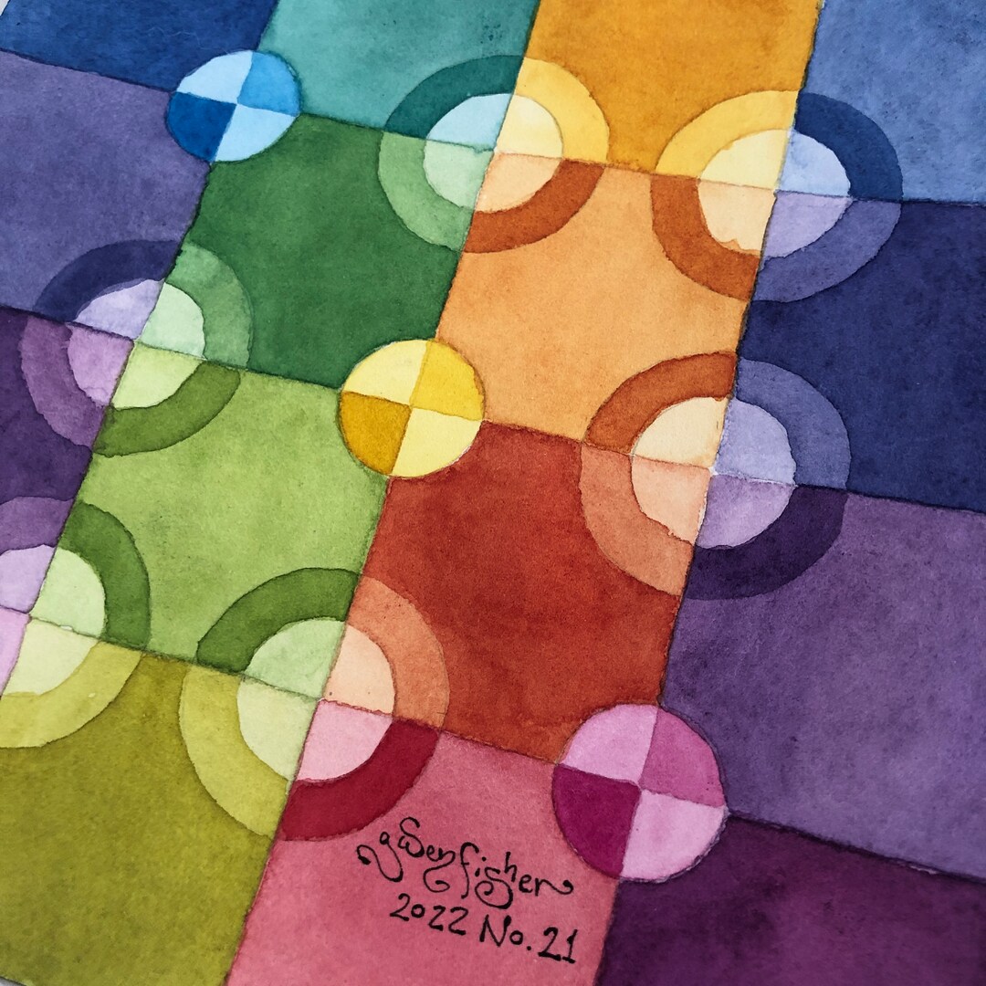 ORIGINAL Watercolor Painting Color Study No 21 - Etsy