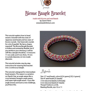 Beading Tutorial Bicone Bangle Bracelet Pattern Made With Seed Beads - Etsy