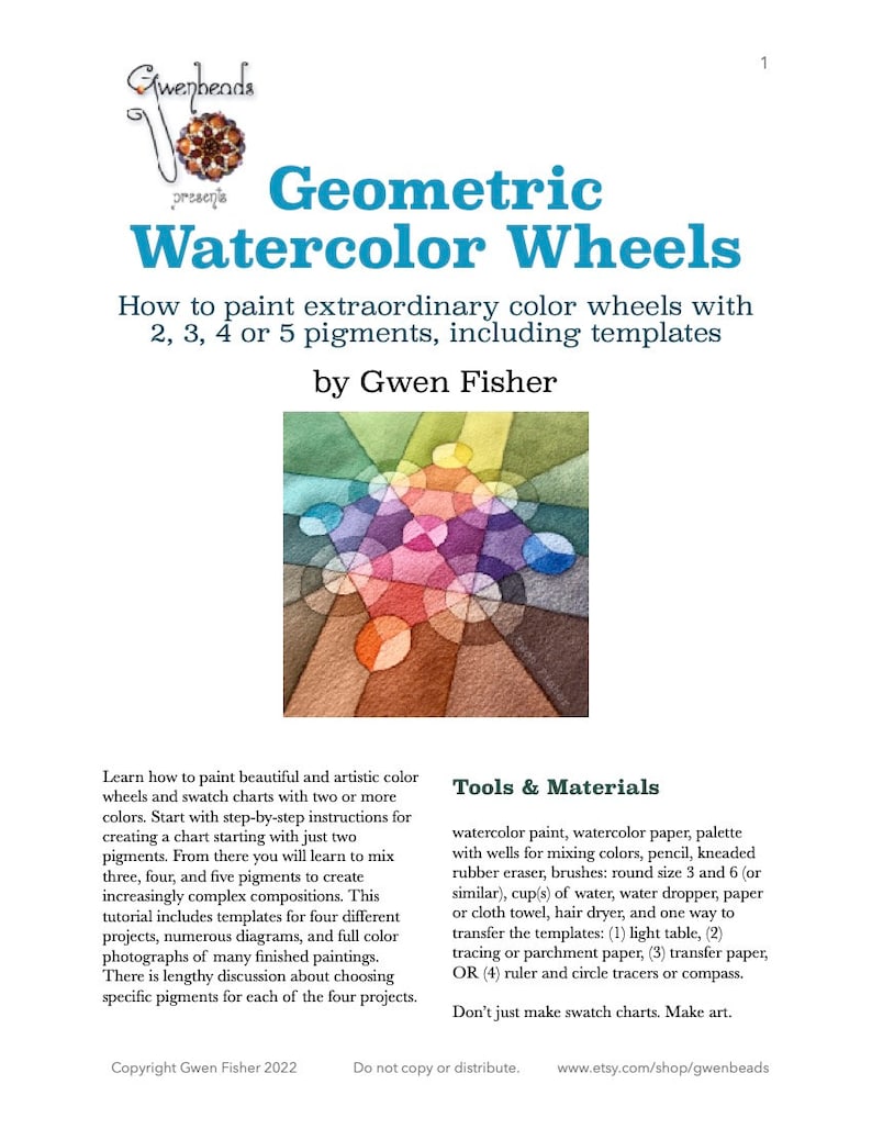 Tutorial Geometric Watercolor Color Wheels How to Paint Watercolour ...