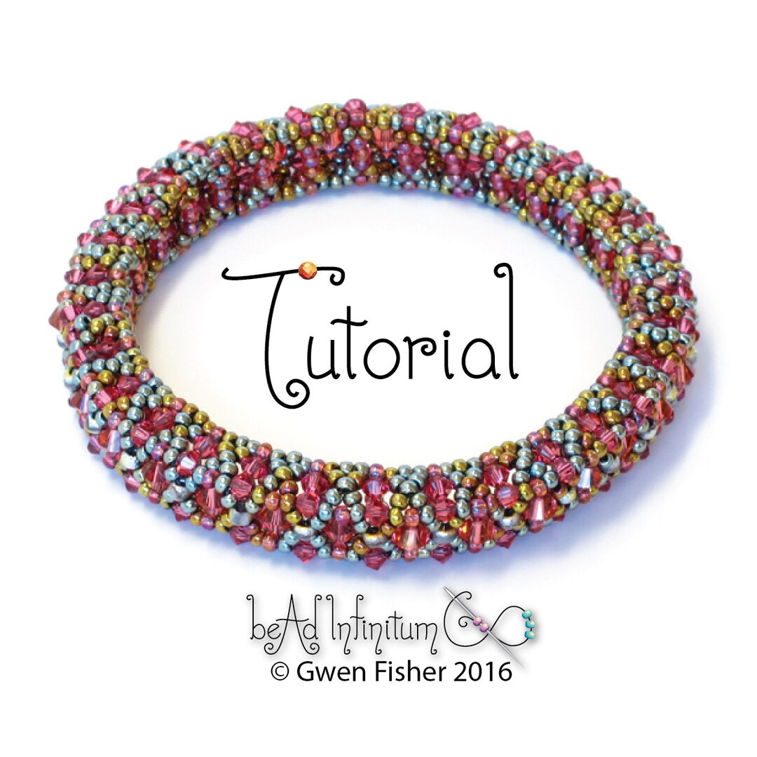 Beading Tutorial Bicone Bangle Bracelet Pattern Made With Seed Beads - Etsy