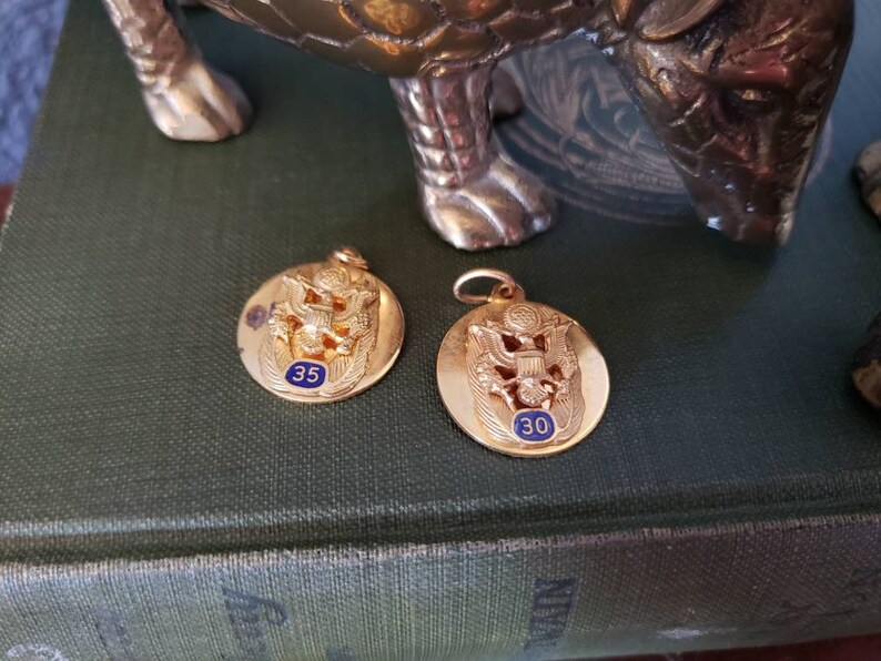 Vintage Army Years of Service Pendants - 30 Year - 35 Year - United ...