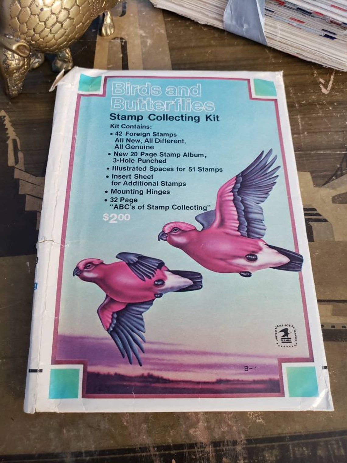 Vintage USPS Stamp Collecting Kit Birds and Butterflies | Etsy