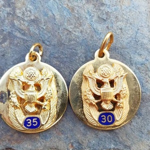 Vintage Army Years of Service Pendants - 30 Year - 35 Year - United ...