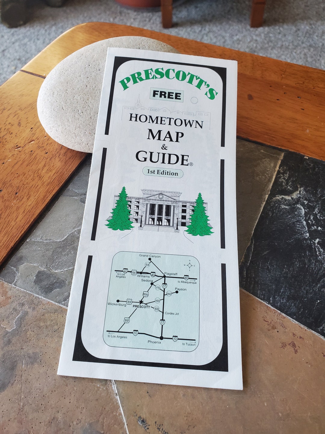 Vintage Map of Prescott, Arizona - Hometown Map and Guide - 1st Edition ...