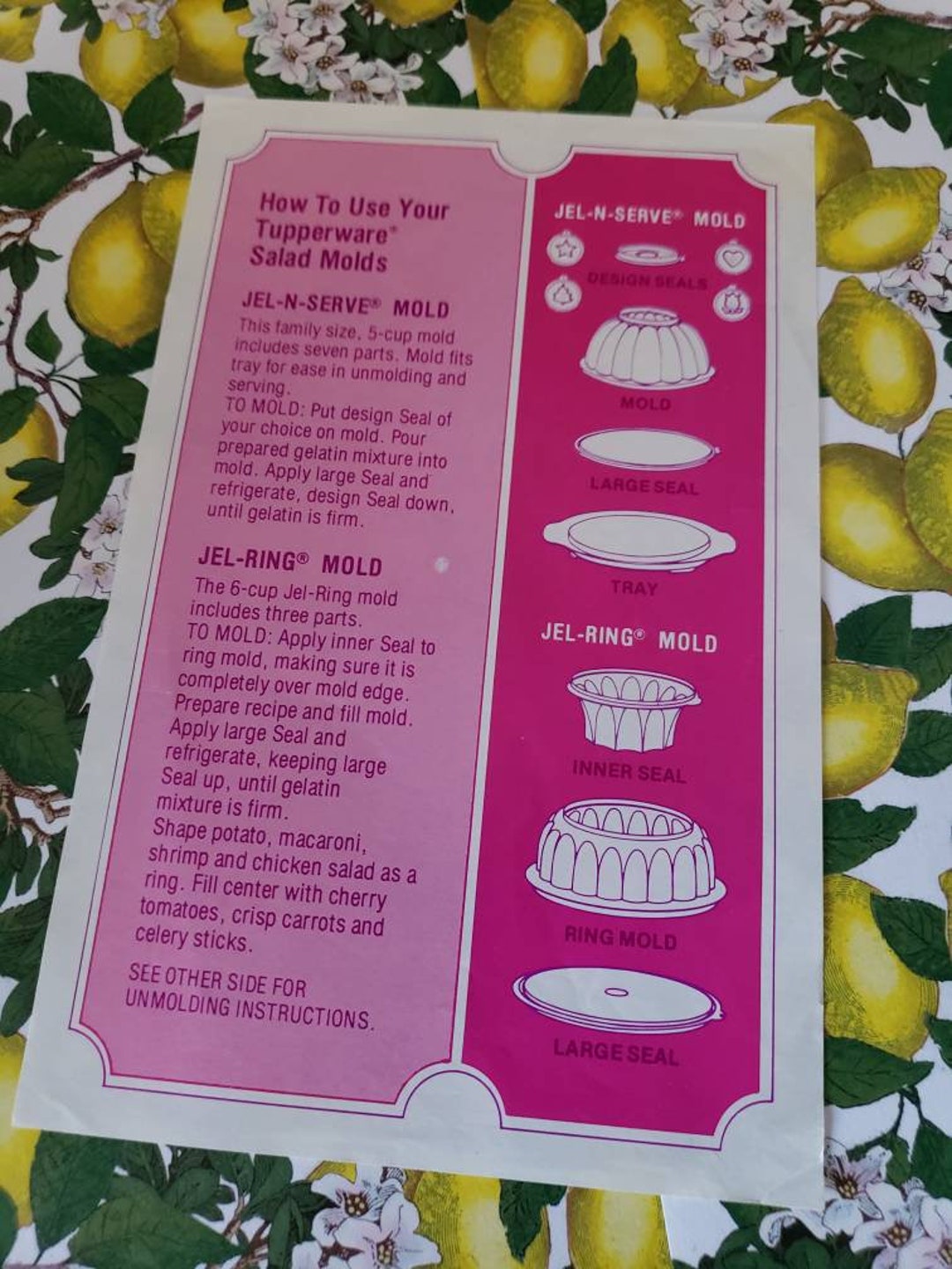 Vintage Tupperware Guide - 1978 - How to Use Your Tupperware Salad ...