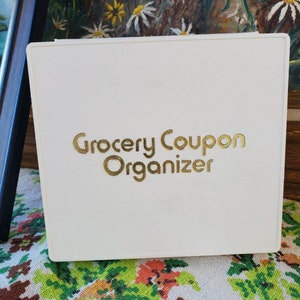 Vintage Grocery Coupon Organizer - Plastic Box - Snaps Closed - Extreme ...