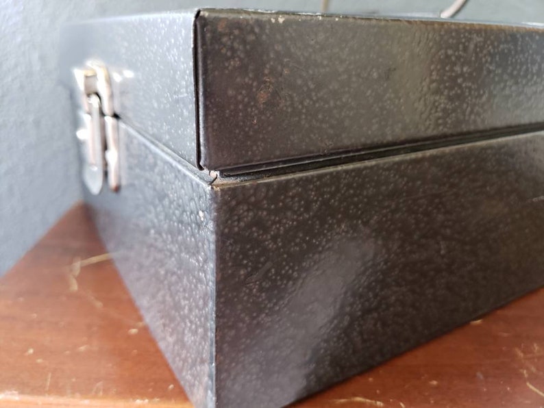 Vintage Lock Box with Key Locking File Box Metal Lockbox | Etsy