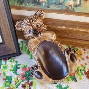 Vintage Teddy Bear Spoon Rest Brown Bear Cub Cutesy Kitsch Kitchen - Etsy