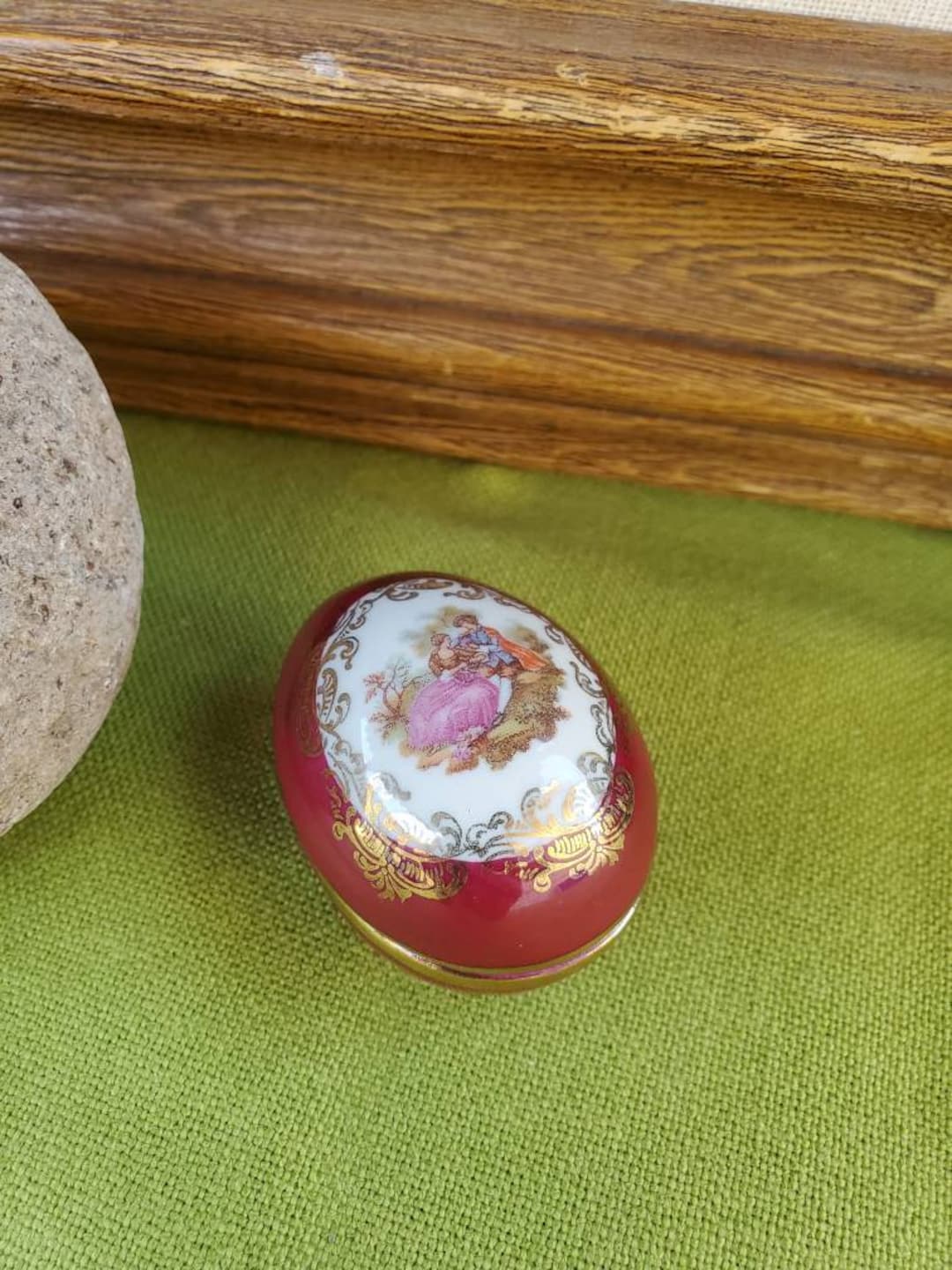 Vintage Jewelry Box - Limoges Ring Box - Courting Couple - Souvenir ...